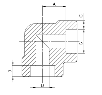 a.90 ELBOW, NBSW, 3000#, 6000#, 9000# - Wesmec Engineering